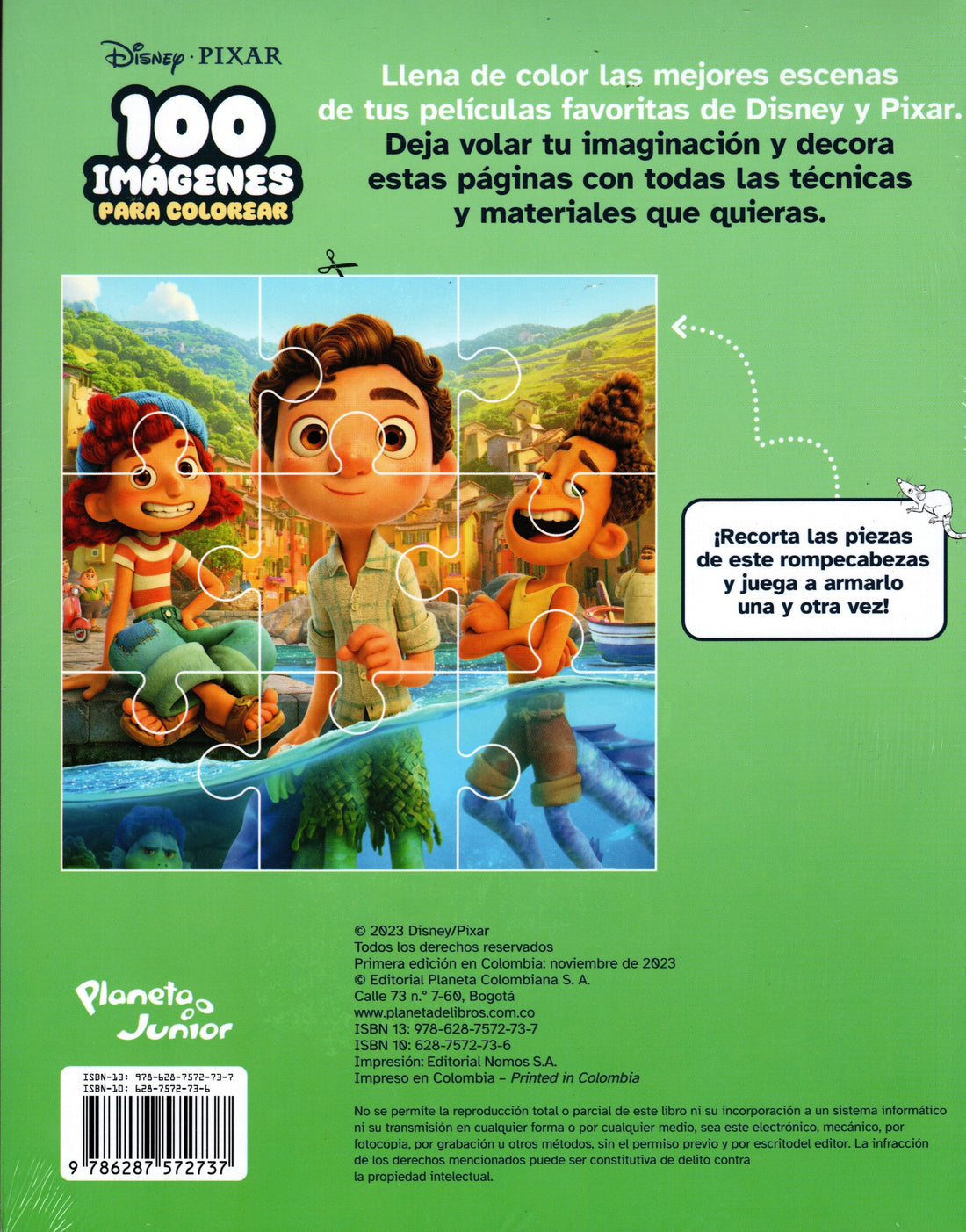 Libro 100 imágenes para colorear Disney