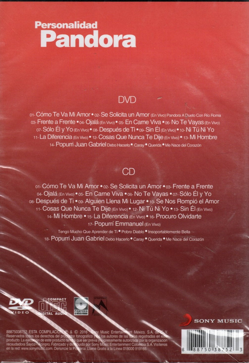 DVD+CD Pandora - Colección Personalidad, Grandes Éxitos Inicio