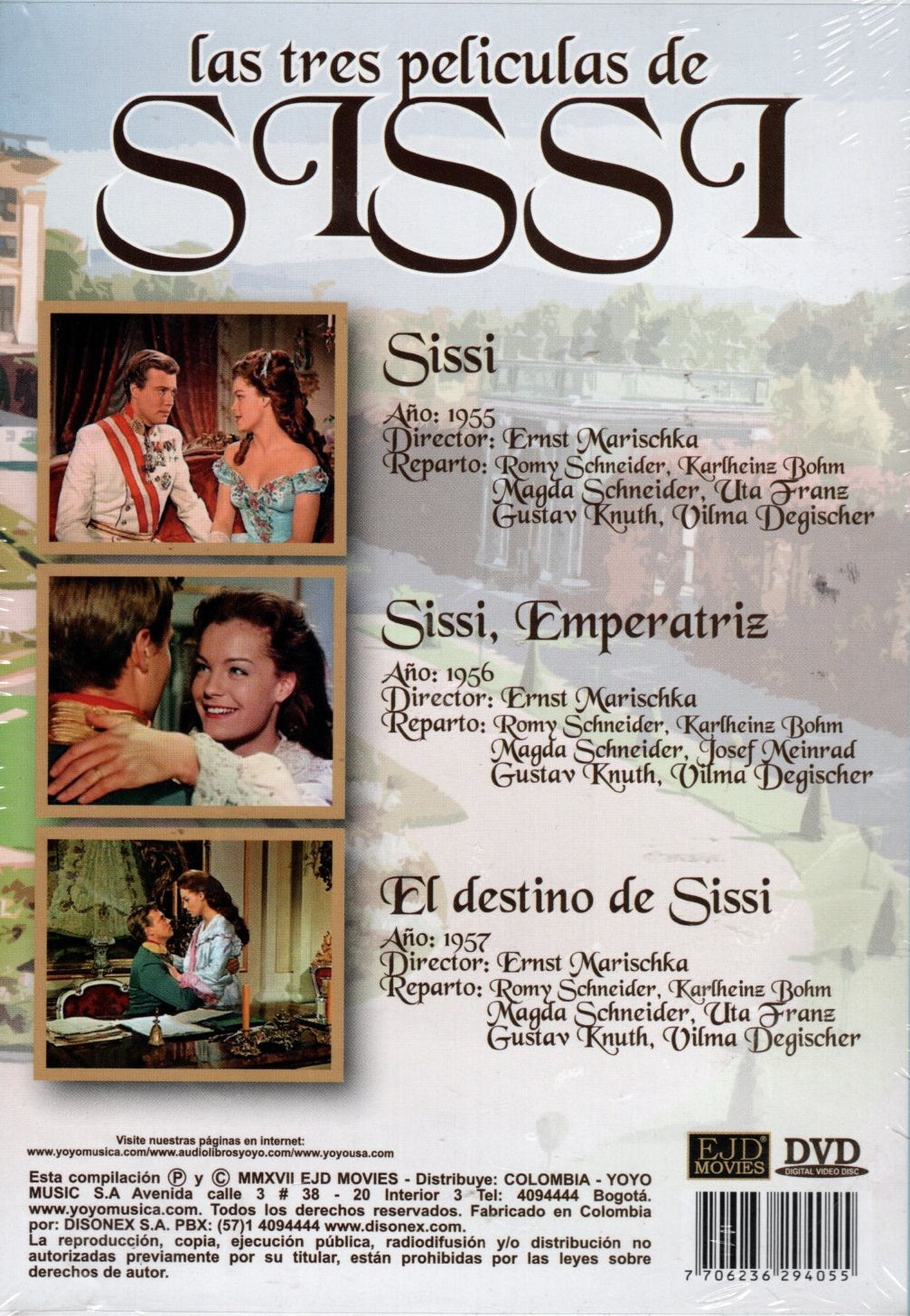 DVD Las Tres Peliculas De Sissi DVD Las Tres Peliculas De Sissi